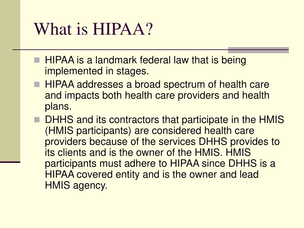 PPT - The Health Insurance Portability and Accountability Act - HIPAA ...