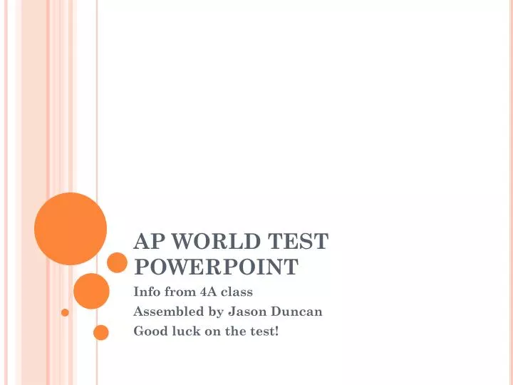 PPT - AP WORLD TEST POWERPOINT PowerPoint Presentation, free download ...