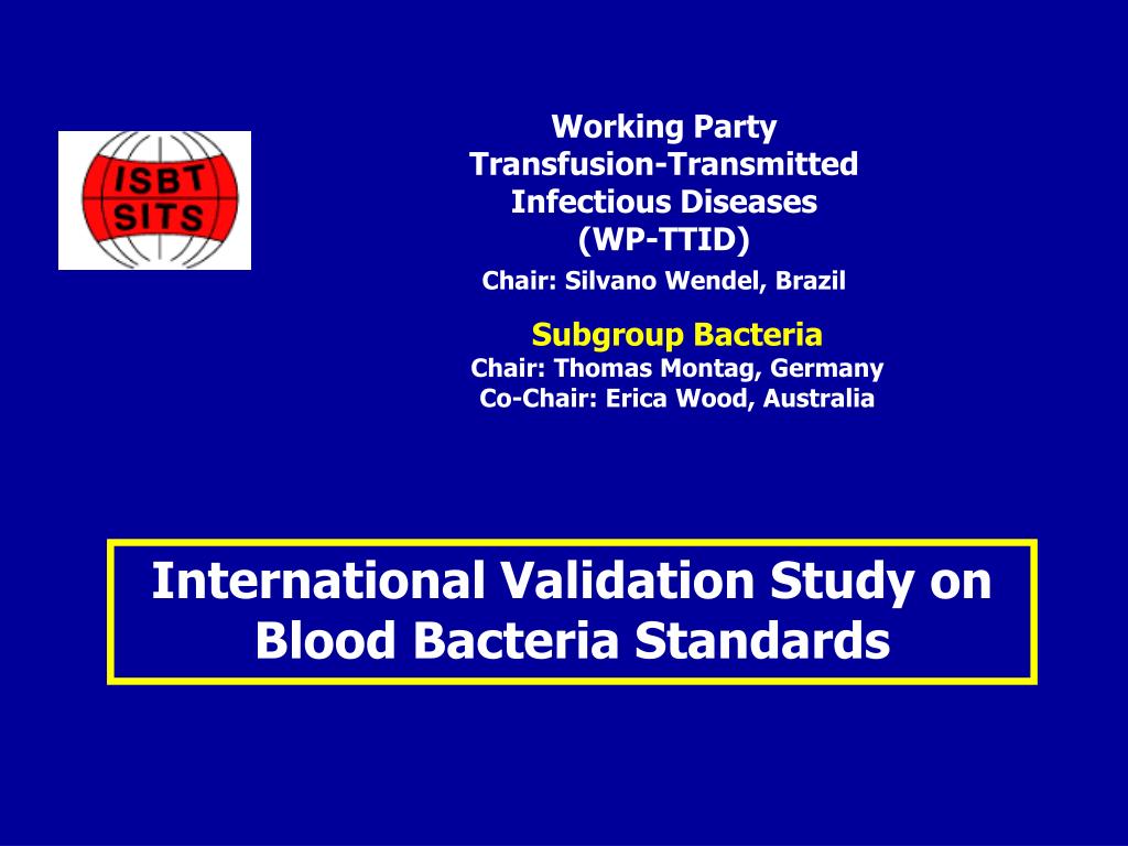 PPT - Working Party Transfusion-Transmitted Infectious Diseases (WP ...