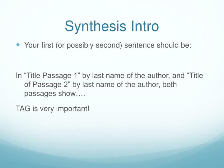 PPT - What is a Synthesis Essay? PowerPoint Presentation - ID:3117232