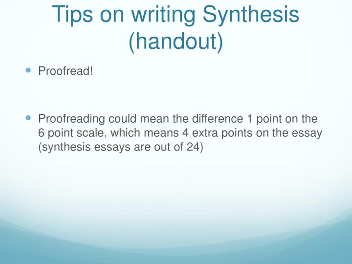 PPT - What is a Synthesis Essay? PowerPoint Presentation - ID:3117232