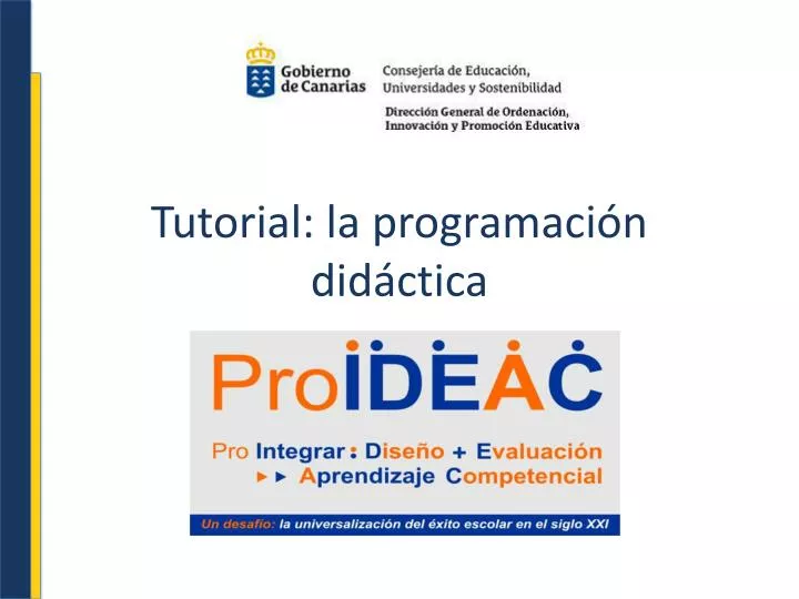 PPT - Tutorial: la programación didáctica PowerPoint Presentation, free download - ID:3117516