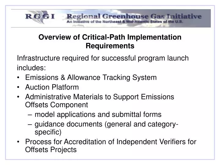PPT - Overview of Critical-Path Implementation Requirements PowerPoint ...