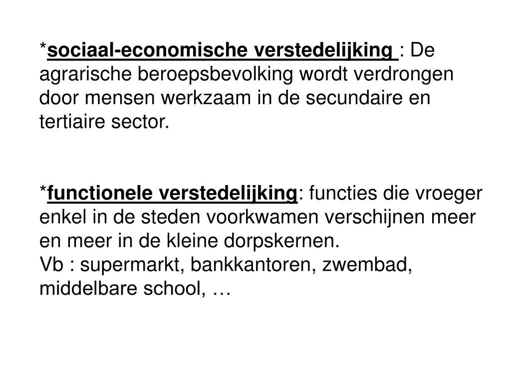 PPT - SOCIO-ECONOMISCHE SITUATIE IN EIGEN OMGEVING PowerPoint ...