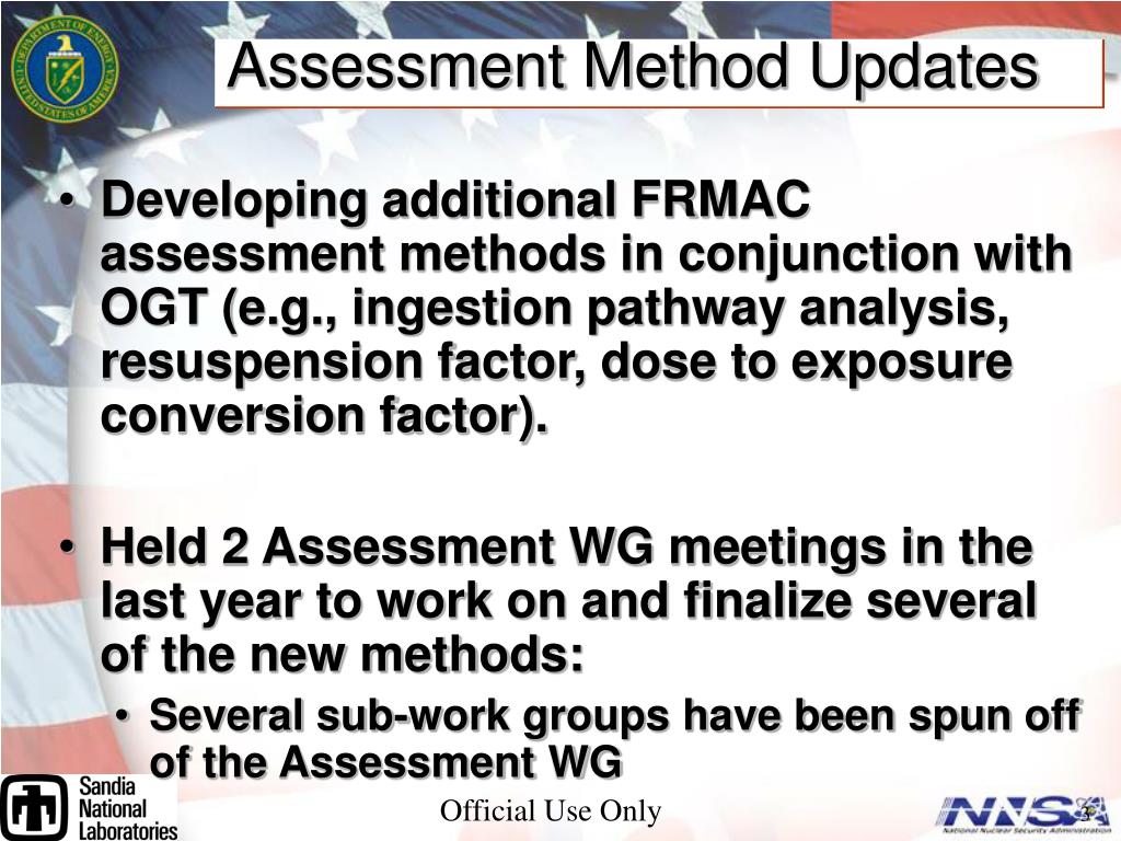 PPT - FRMAC Assessment WG Arthur Shanks Sandia National Laboratories ...