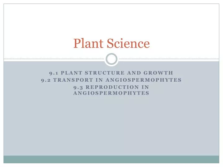 PPT - Plant Science PowerPoint Presentation, free download - ID:3118359