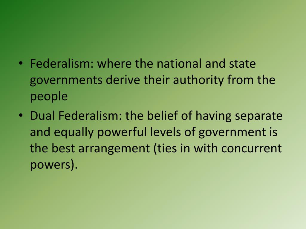 PPT - Dual Federalism (II) 1860-1930 PowerPoint Presentation, free ...
