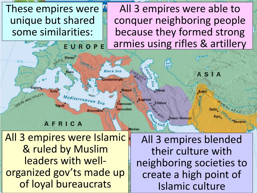 PPT - From 1300 to 1700, three “gunpowder empires” dominated parts of ...