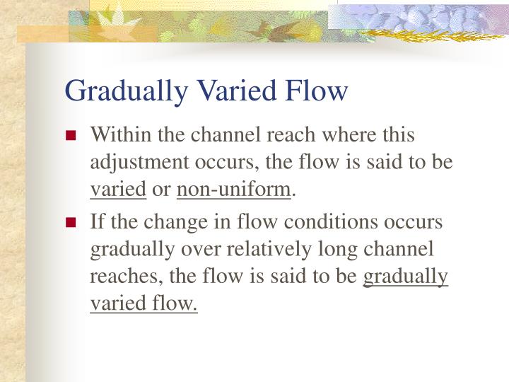PPT - Gradually Varied Flow PowerPoint Presentation - ID:3118857