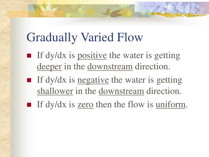 PPT - Gradually Varied Flow PowerPoint Presentation - ID:3118857