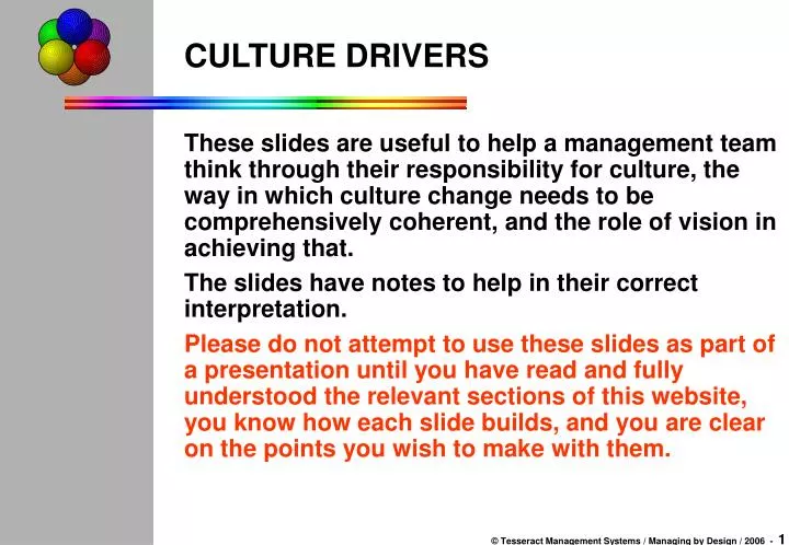 PPT - CULTURE DRIVERS PowerPoint Presentation, free download - ID:3118938