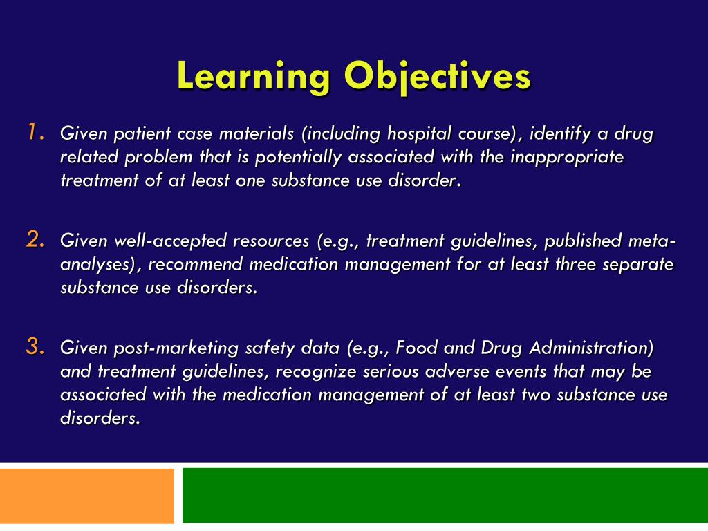 PPT - Recent Advances in Pharmacotherapy for Substance Use Disorders ...