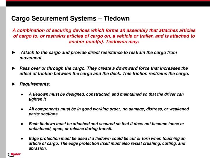 PPT - Cargo Securement – General Overview PowerPoint Presentation - ID ...