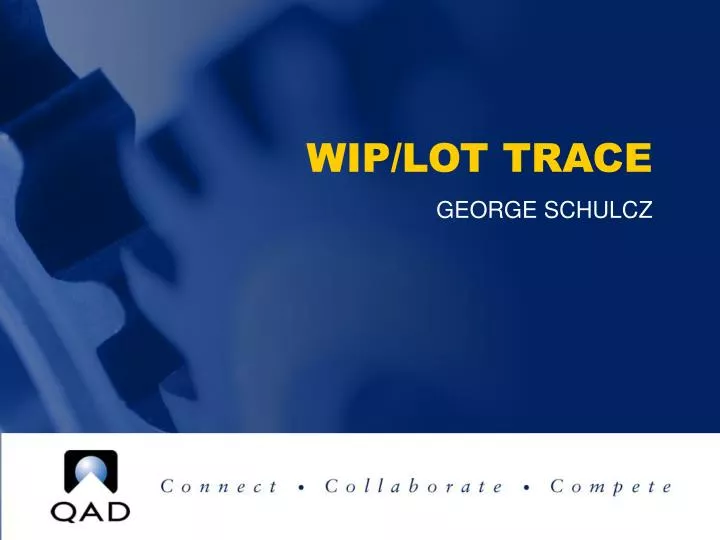 PPT - WIP/LOT TRACE PowerPoint Presentation, free download - ID:3119617