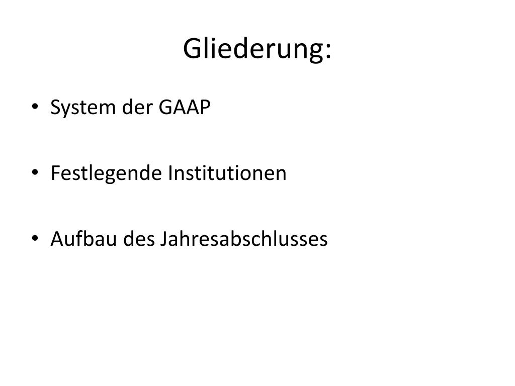 PPT - Grundlagen der Rechnungslegung nach US-GAAP PowerPoint ...