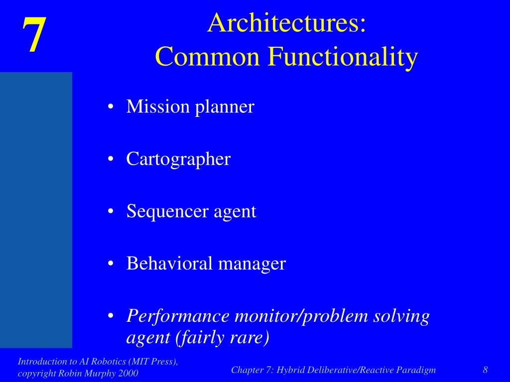 Ppt Chapter 7 Hybrid Deliberative Reactive Paradigm Powerpoint