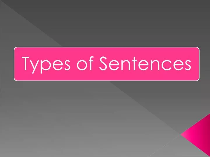 PPT - Types of Sentences PowerPoint Presentation, free download - ID ...