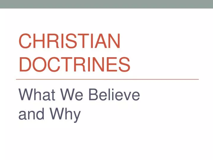 PPT - Christian Doctrines PowerPoint Presentation, free download - ID ...