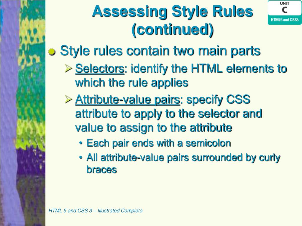 Ppt Html5 And Css3 Illustrated Unit C Getting Started With Css Powerpoint Presentation Id