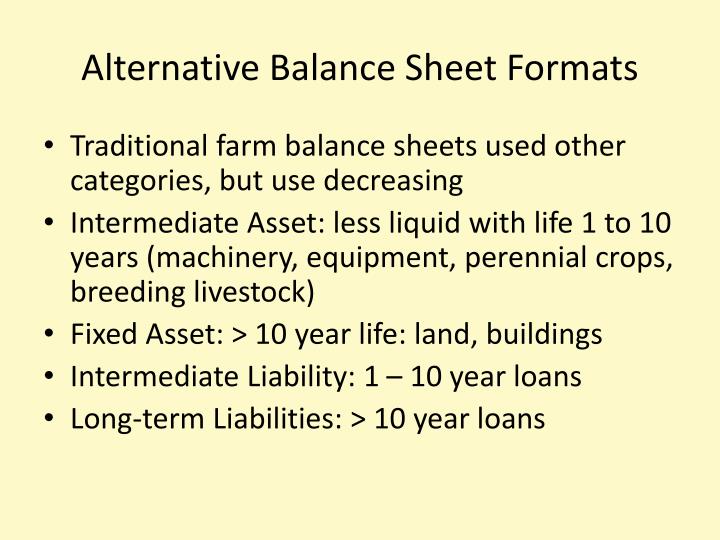PPT - Farm Balance Sheet Analysis PowerPoint Presentation - ID:3122109