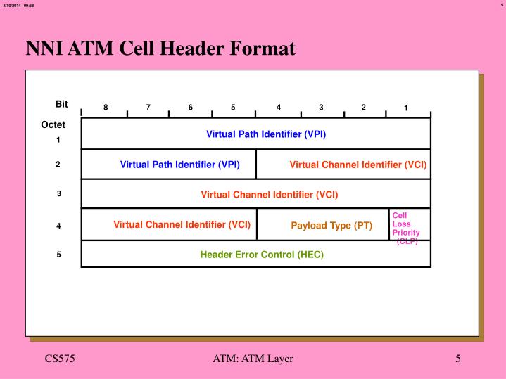 PPT - Rivier College CS575: Advanced LANs ATM Technology: ATM Layer ...