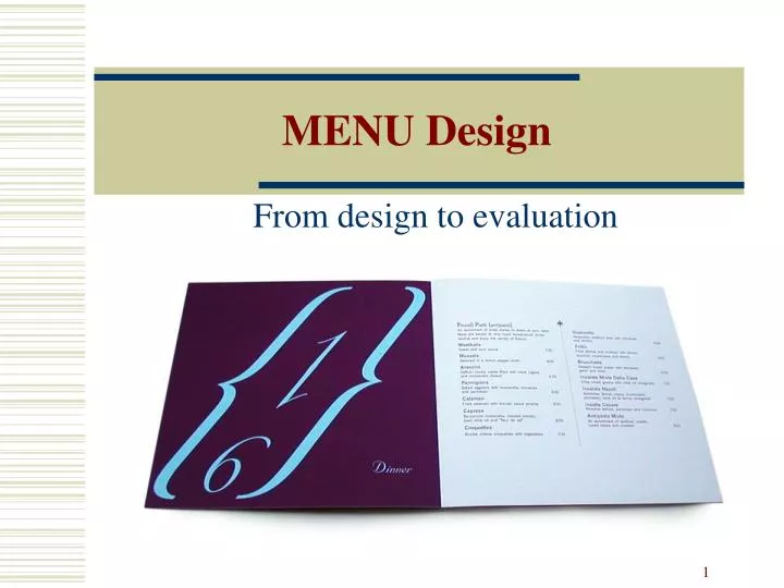 PPT - MENU Design PowerPoint Presentation, free download - ID:3123136
