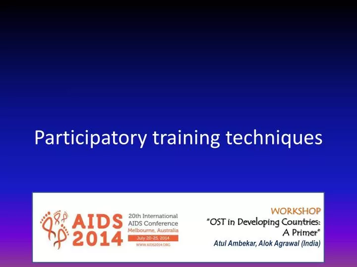 PPT - Participatory training techniques PowerPoint Presentation, free ...