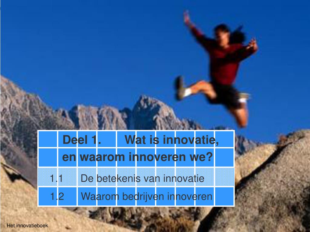 PPT - Deel 1 Wat is innovatie en waarom innoveren we? PowerPoint ...