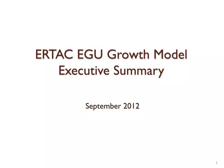 PPT - ERTAC EGU Growth Model Executive Summary PowerPoint Presentation ...