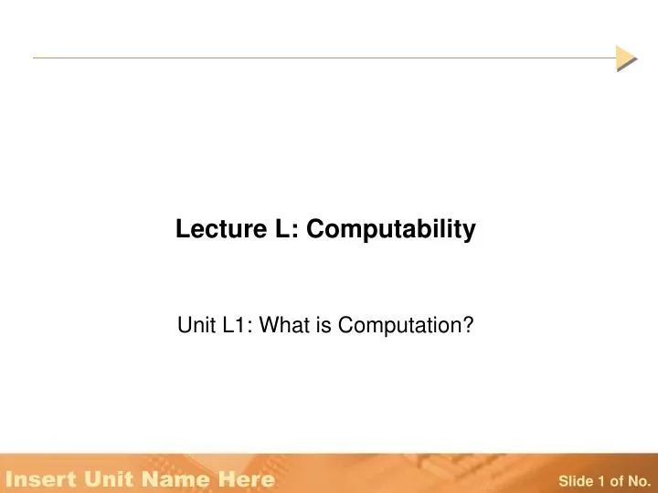 PPT - Lecture L: Computability PowerPoint Presentation, free download ...