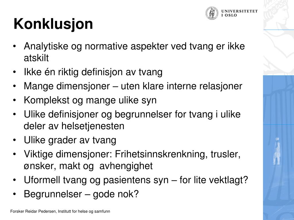 PPT - Ulike syn på tvang - fra teori og praksis PowerPoint Presentation ...