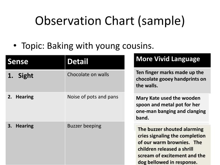 PPT - Observation Chart (sample) PowerPoint Presentation - ID:3125449