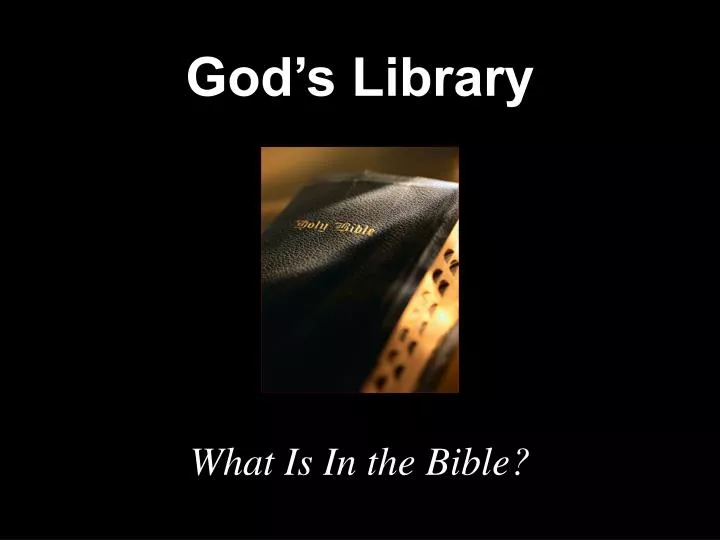 PPT - God’s Library PowerPoint Presentation, free download - ID:3125497