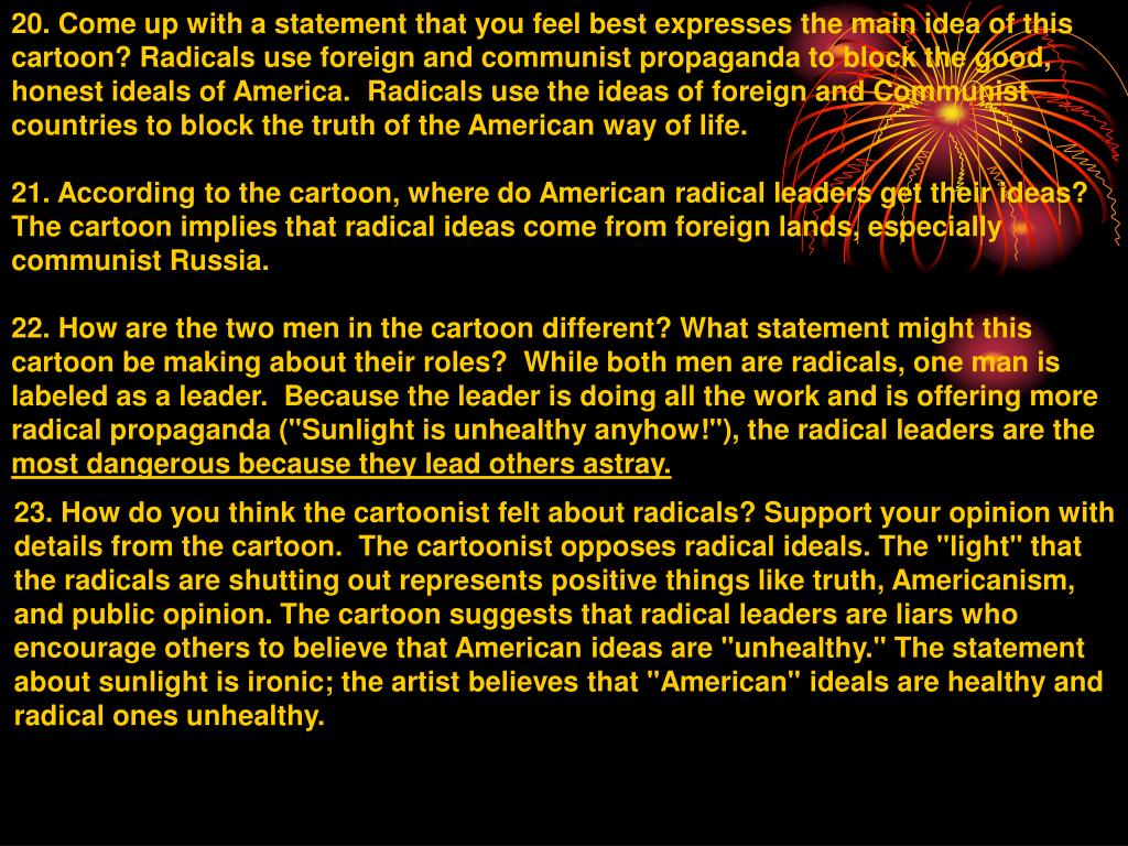 PPT - 12. The panic surrounding the threat of communism in the early ...