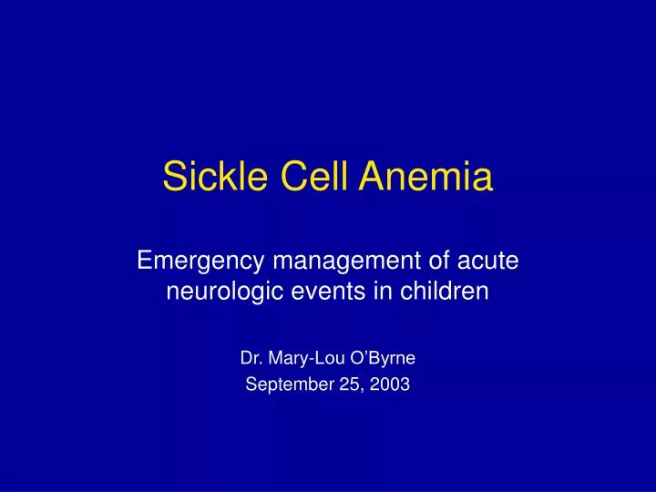 PPT - Sickle Cell Anemia PowerPoint Presentation, free download - ID ...
