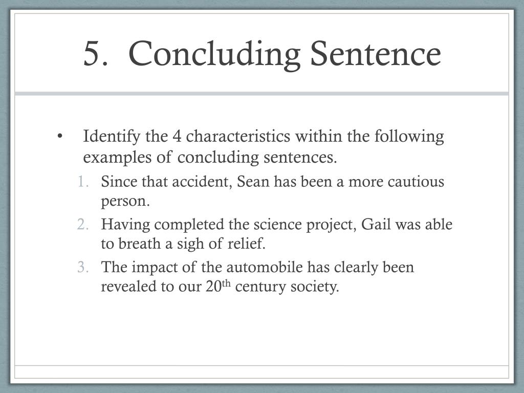 What Is An Example Of A Concluding Sentence Slideshare What Is An Example Of A Concluding Sentence Slideshare