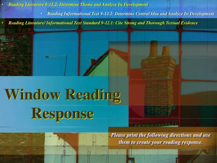 PPT - Window Reading Response PowerPoint Presentation, free download ...