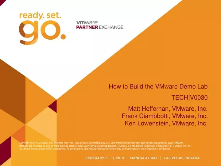 PPT - How to Build the VMware Demo Lab TECHIV0030 PowerPoint ...