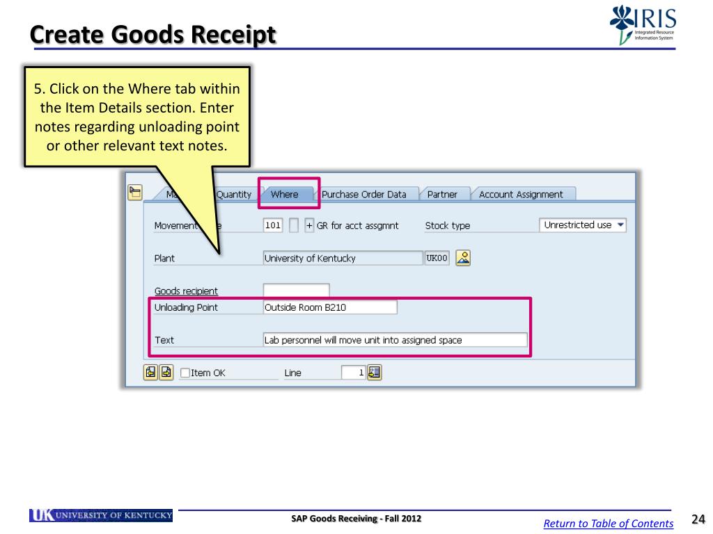 PPT - SAP Goods Receiving Goods Receiver MM_REC_320 PowerPoint ...