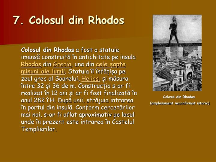 PPT - Cele 7 minuni ale lumii antice PowerPoint Presentation - ID:3127635