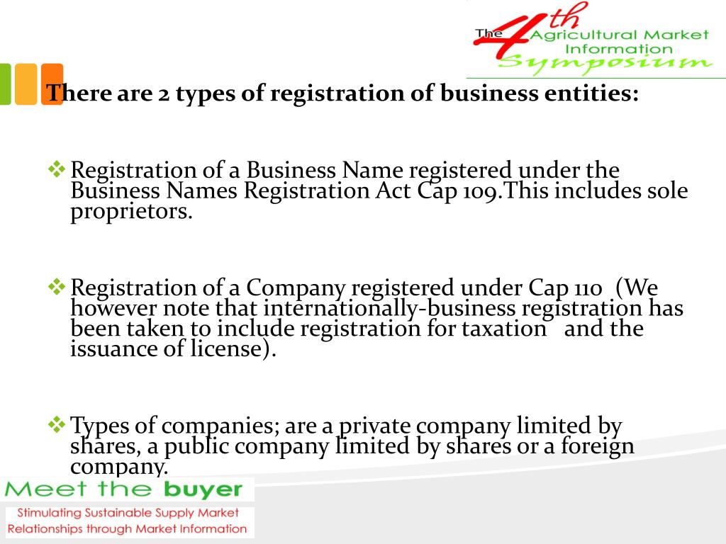 PPT - BUSINESS REGISTRATION AND FORMALISATION IN MEETING THE BUYER’S ...