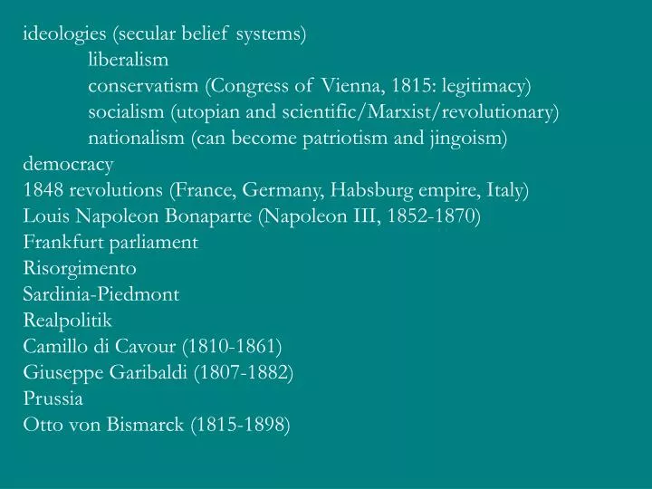 PPT - ideologies (secular belief systems) liberalism PowerPoint ...