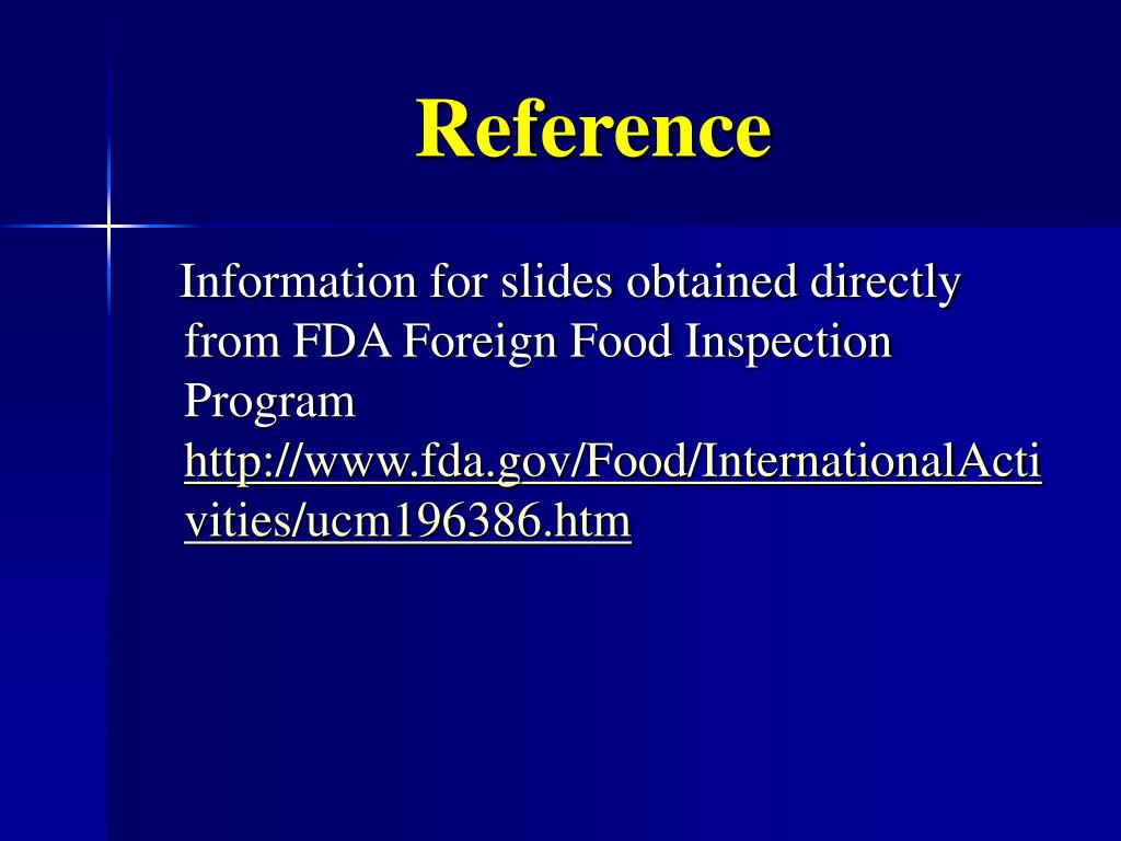 PPT - FDA International Food Investigator PowerPoint Presentation, free ...
