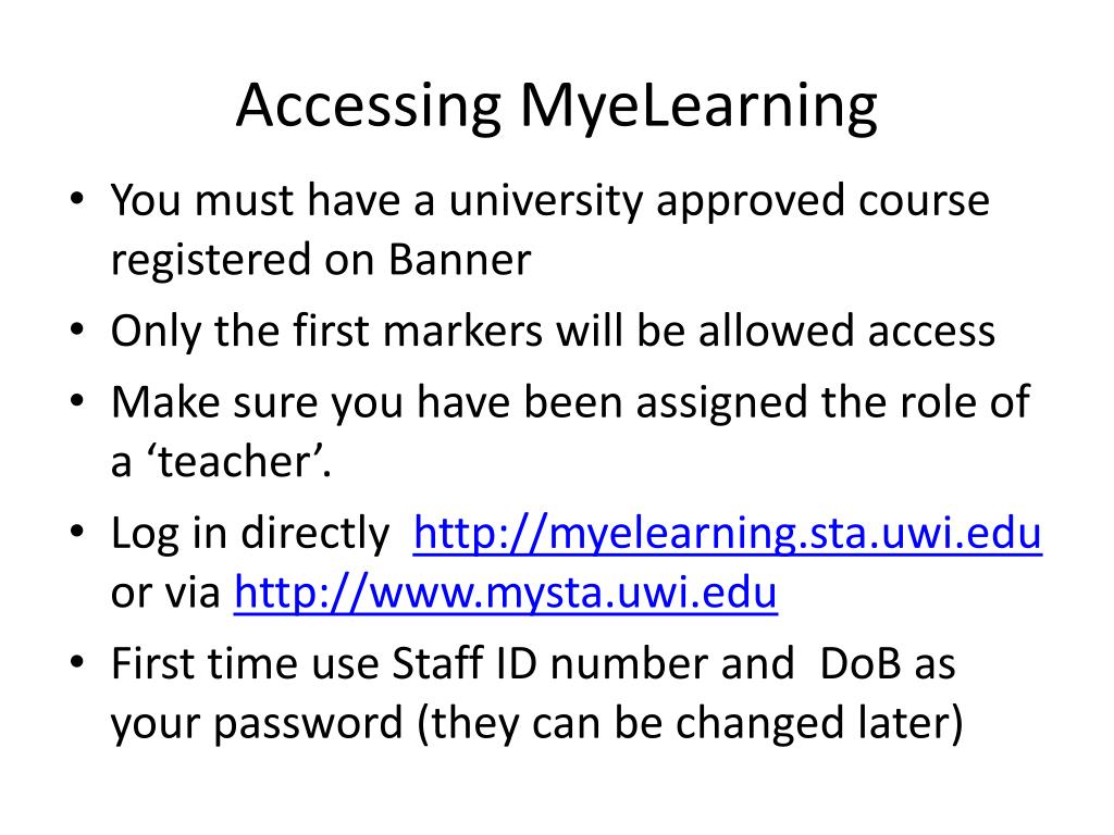 PPT - Designing for Blended Learning with MyeLearning : PowerPoint ...