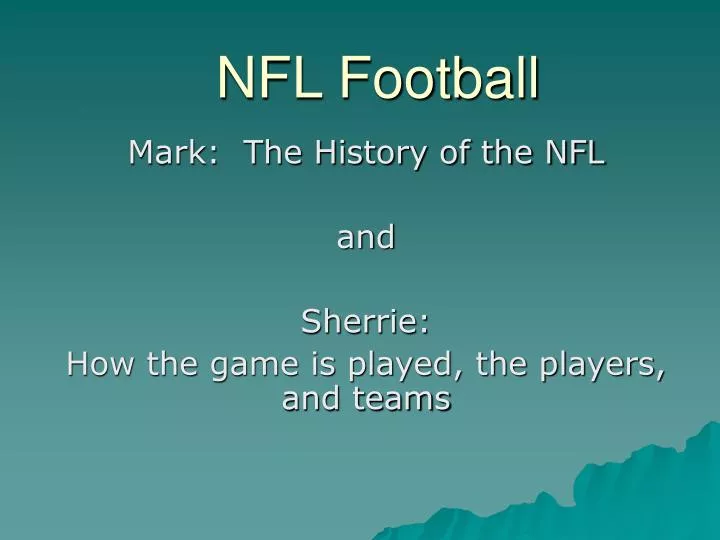 PPT - NFL Football PowerPoint Presentation, free download - ID:3129885