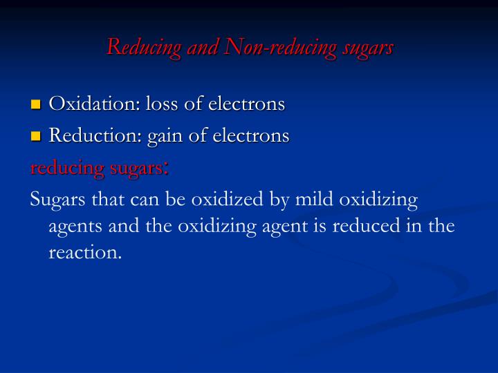 PPT - Reactions of Reducing and non-reducing sugars Lab 2 PowerPoint ...