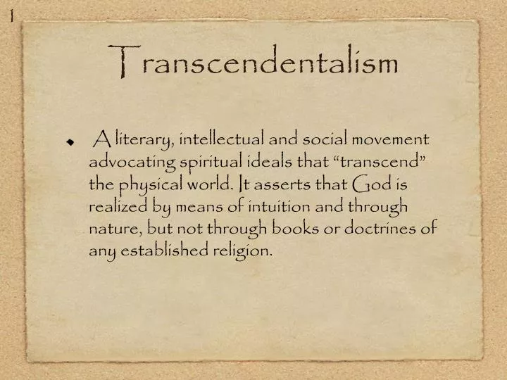 PPT - Transcendentalism PowerPoint Presentation, free download - ID:3130075