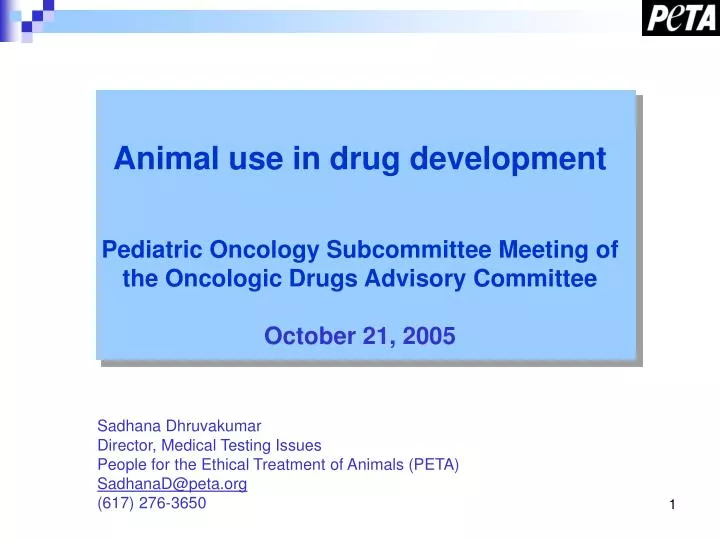 PPT - Animal use in drug development PowerPoint Presentation, free ...