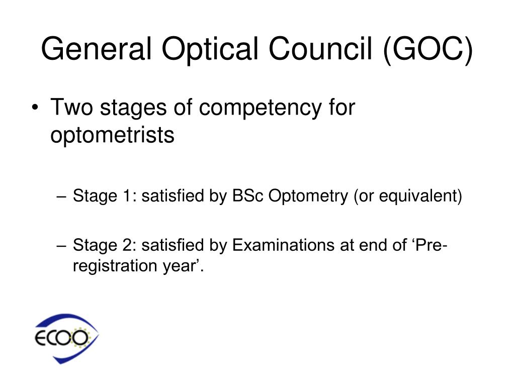 PPT - Optometry E ducation and Qualification in the United Kingdom ...