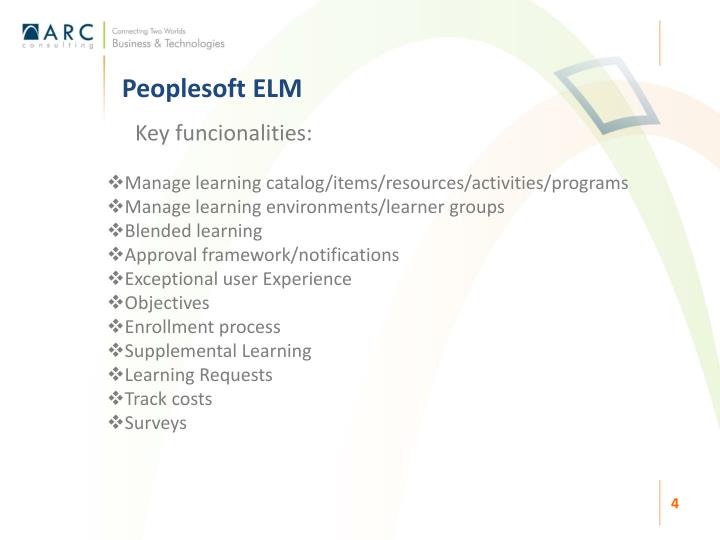 PPT - Peoplesoft Enterprise Learnig Management PowerPoint Presentation ...
